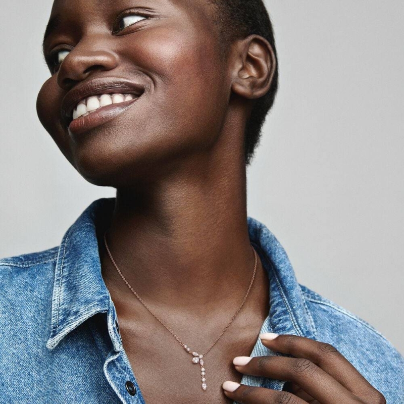 COLLAR PANDORA ROSE "HERBARIUM BRILLANTE" 382386C01-45