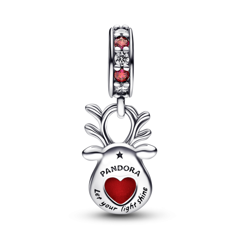 CHARM PANDORA COLGANTE RENO DE NAVIDAD NARIZ ROJA 792330C01