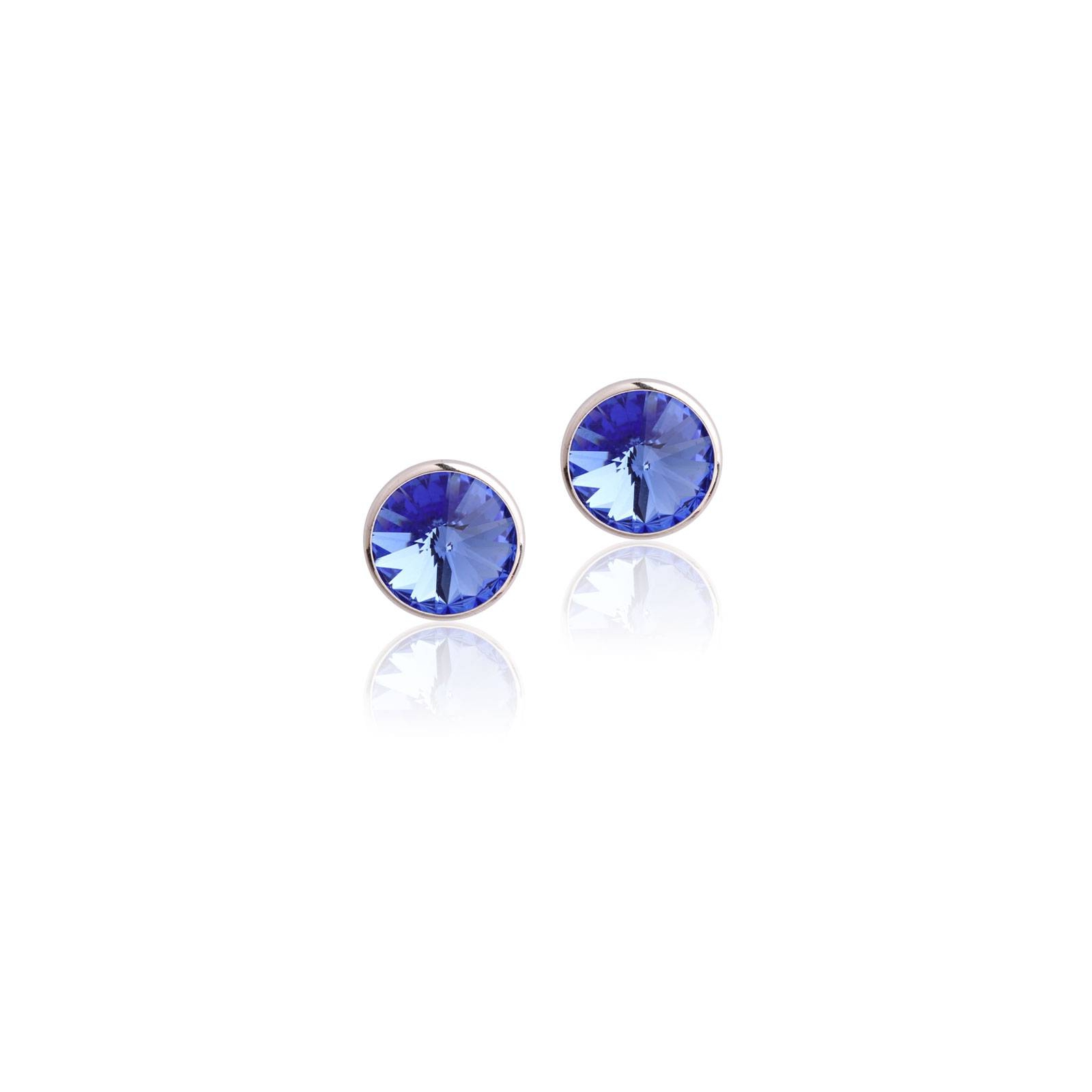 Pendientes "Chromatic" Azul Plata de ley