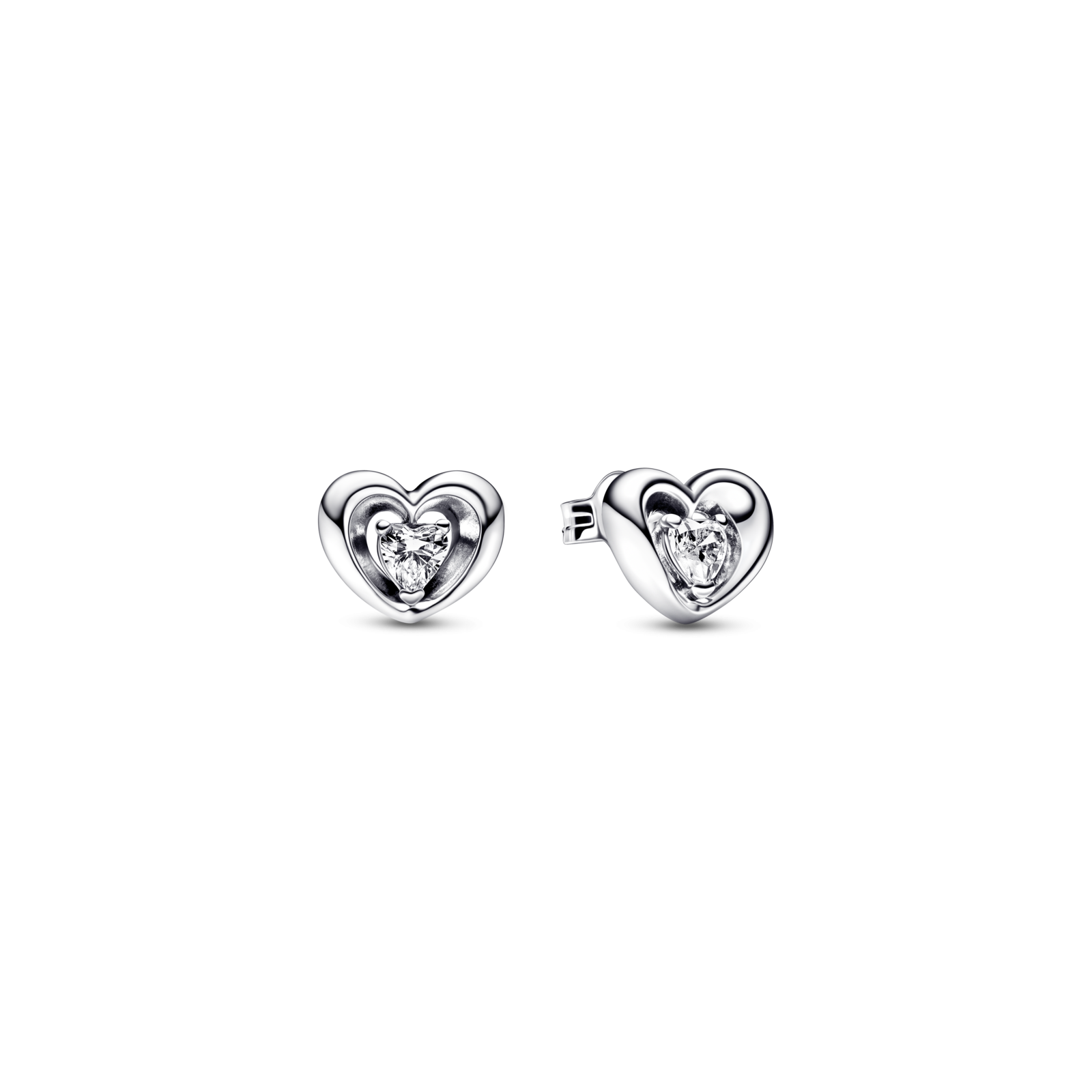 PENDIENTES PANDORA CORAZÓN & GEMA FLOTANTE 292500C01