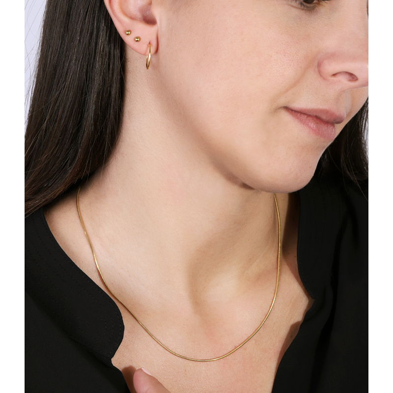 CADENA "ANETTA" ORO 18K COLA DE RATÓN 45 CM