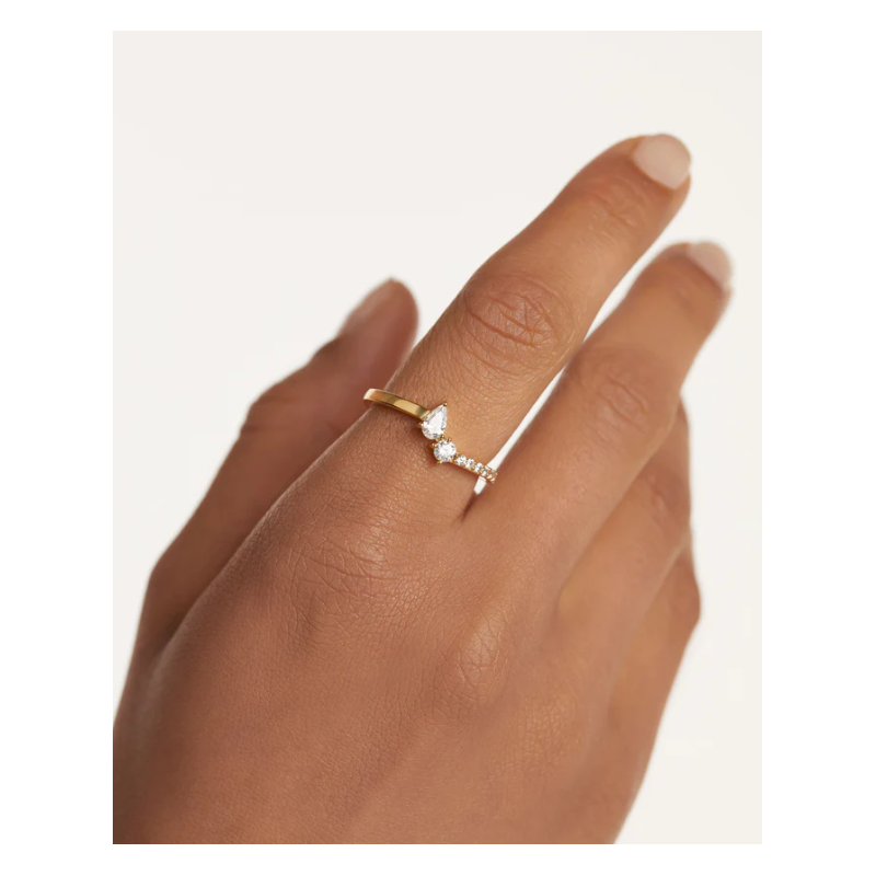 ANILLO PDPAOLA AVA PLATA BAÑO ORO CIRCONITAS AN01-863