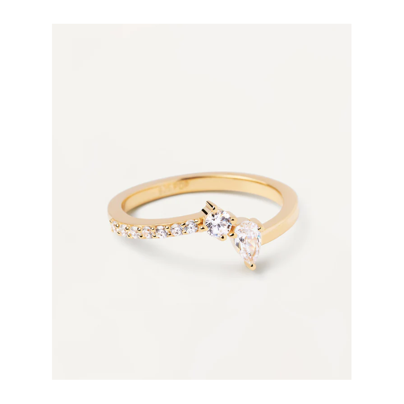 ANILLO PDPAOLA AVA PLATA BAÑO ORO CIRCONITAS AN01-863