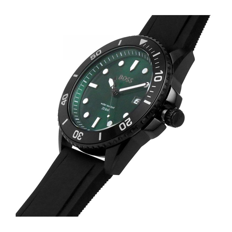 Reloj Hugo Boss Acero Hombre Negro y Verde Analógico 1513915
