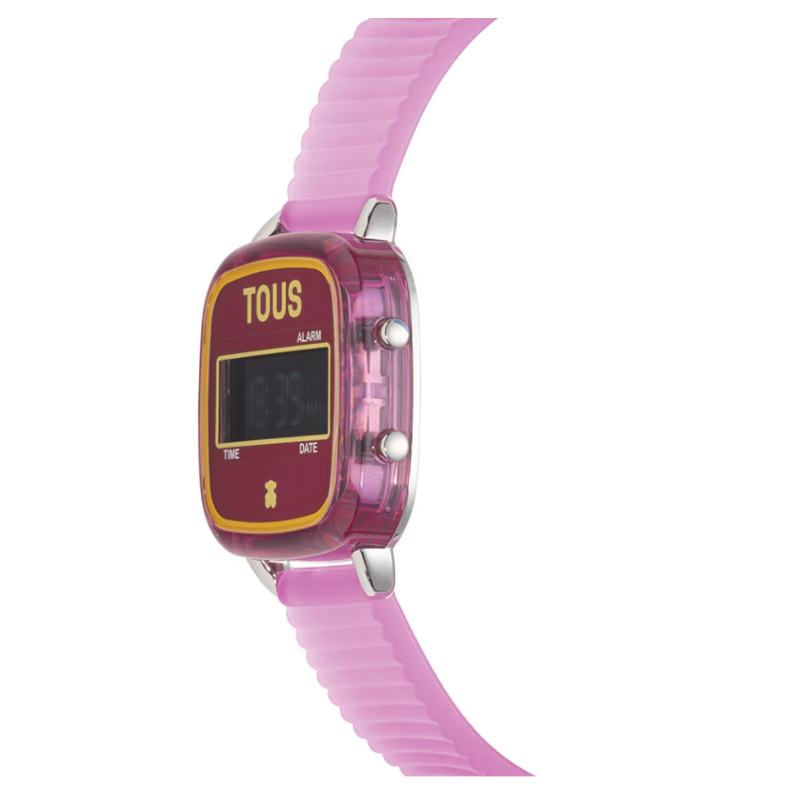Reloj Tous digital policarbonato correa de silicona fucsia 200351062