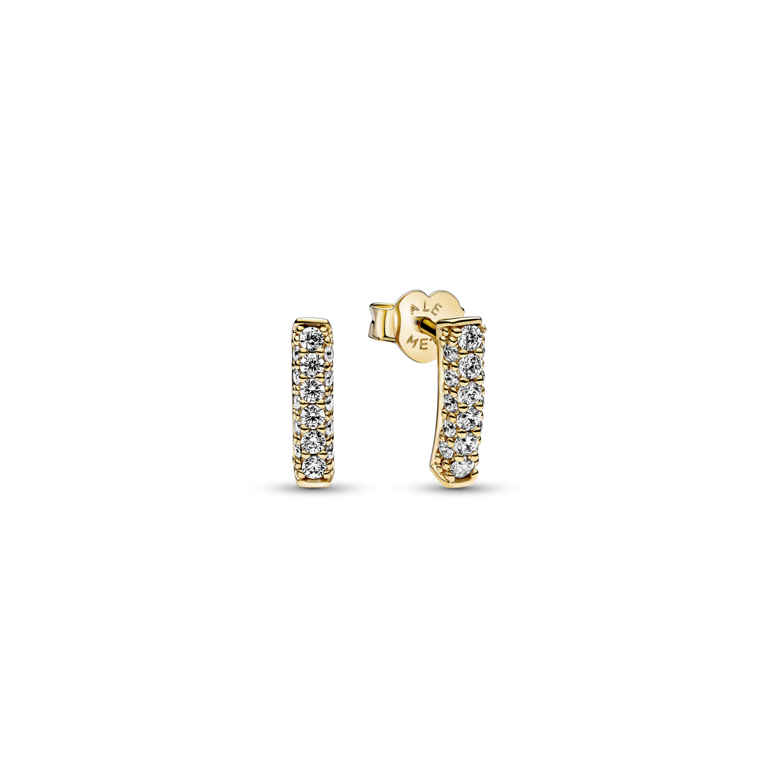Pendientes Pandora con recubrimiento en oro 14k en Pavé 262626C01
