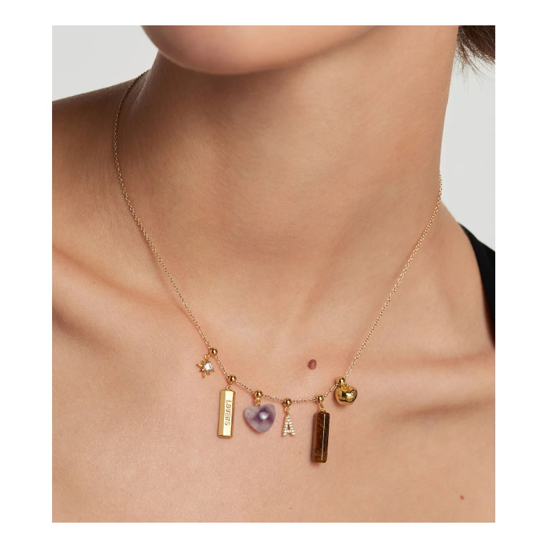 Charm Pdpaola Manzana circonita baño oro 18k CH01-089-U