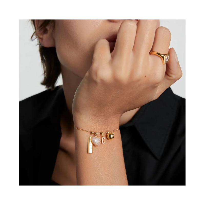 Charm Pdpaola Manzana circonita baño oro 18k CH01-089-U