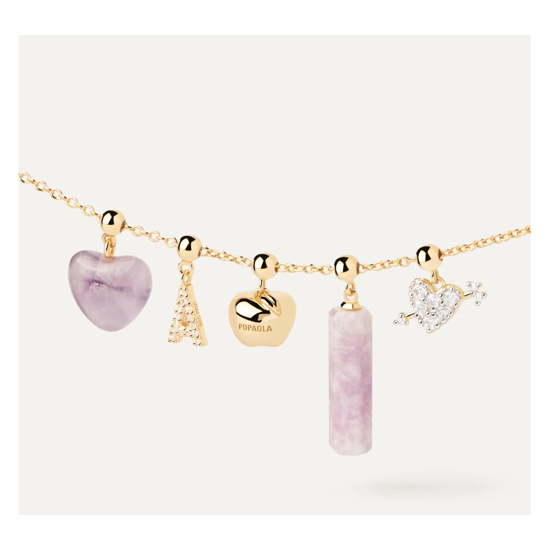 Charm Pdpaola Manzana circonita baño oro 18k CH01-089-U