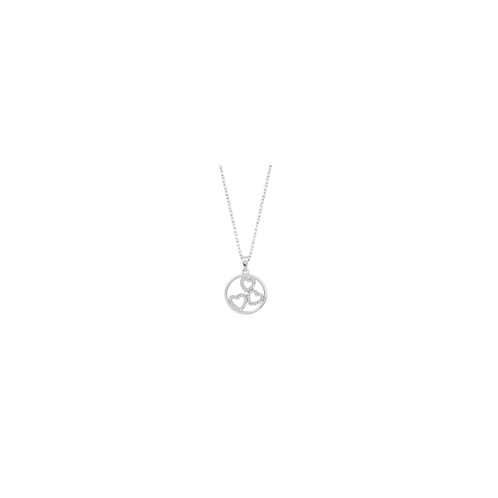 Collar Lotus plata corazones mujer LP3593-1/1 - Joyerías Sánchez