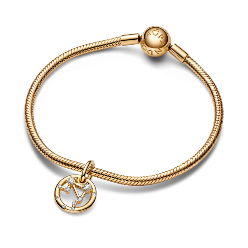 Charm Pandora Libra baño oro 14k 762712C01 - Joyerías Sánchez
