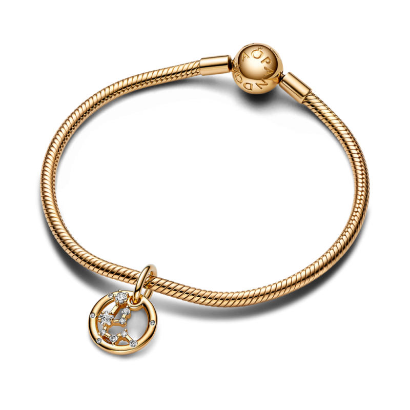 Charm Pandora Acuario baño oro 14k 762717C01 - Joyerías Sánchez