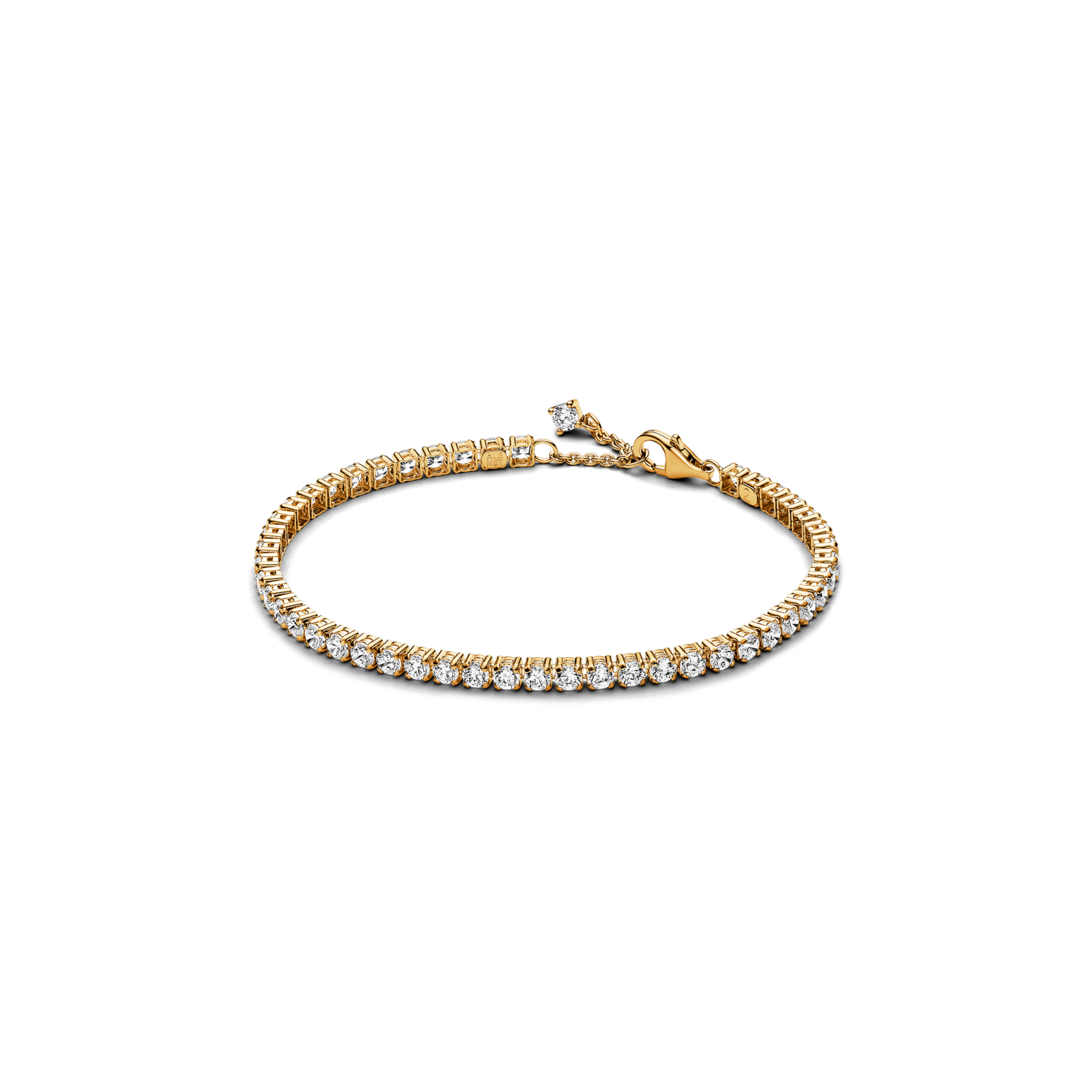 Pulsera Pandora Tenis Baño Oro 14k Brillante 561469C01 - Joyerías Sánchez