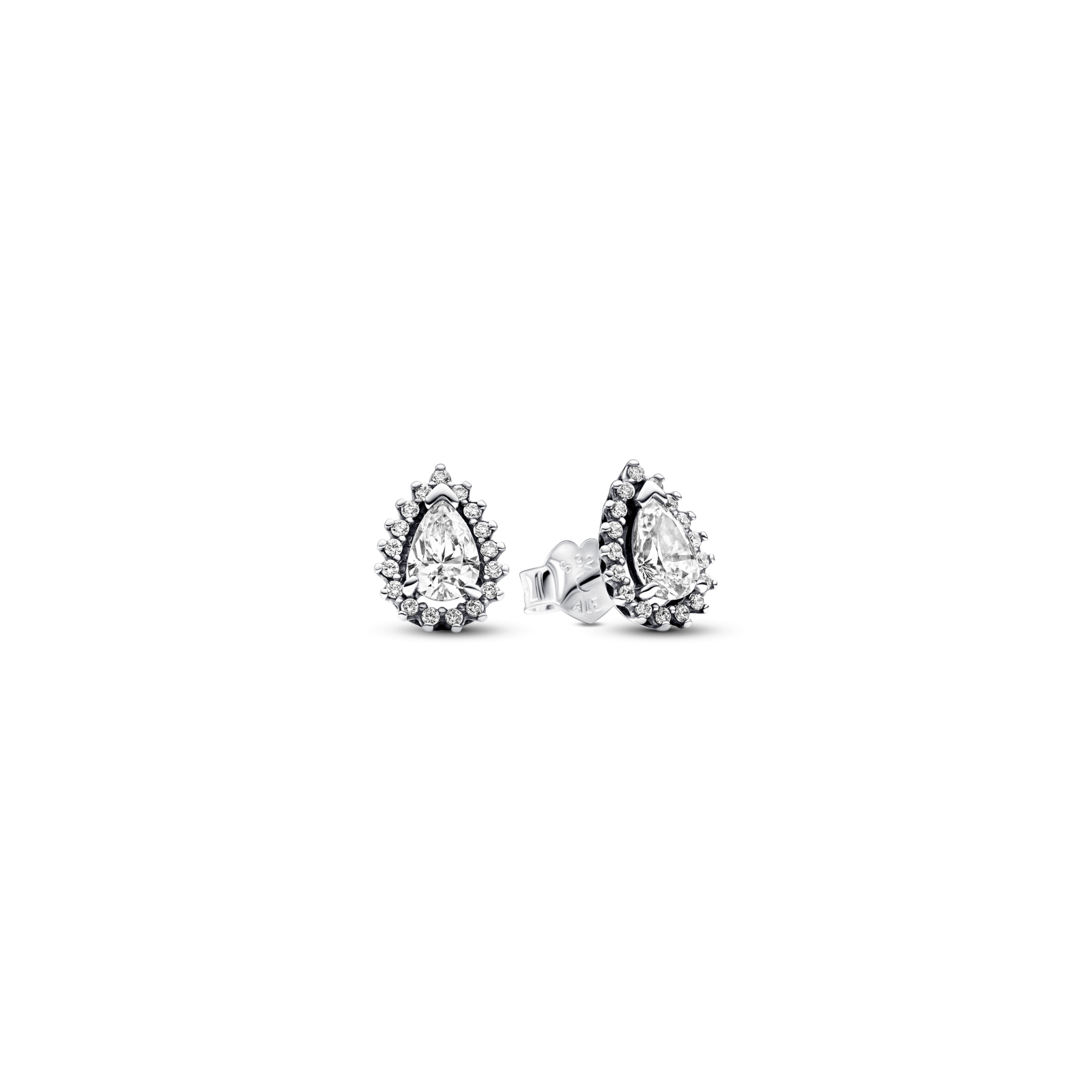 Pendientes Pandora Halo Brillante Corte Pera 292834C01 - Joyerías Sánchez