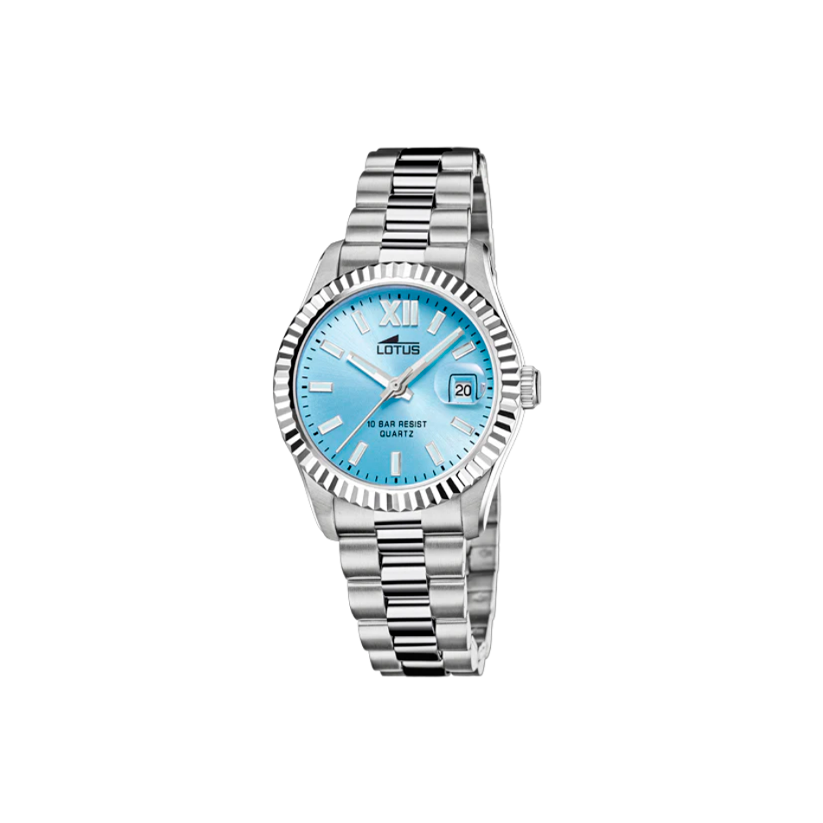 Reloj Lotus mujer esfera azul celeste y correa de acero 18930/3 ...