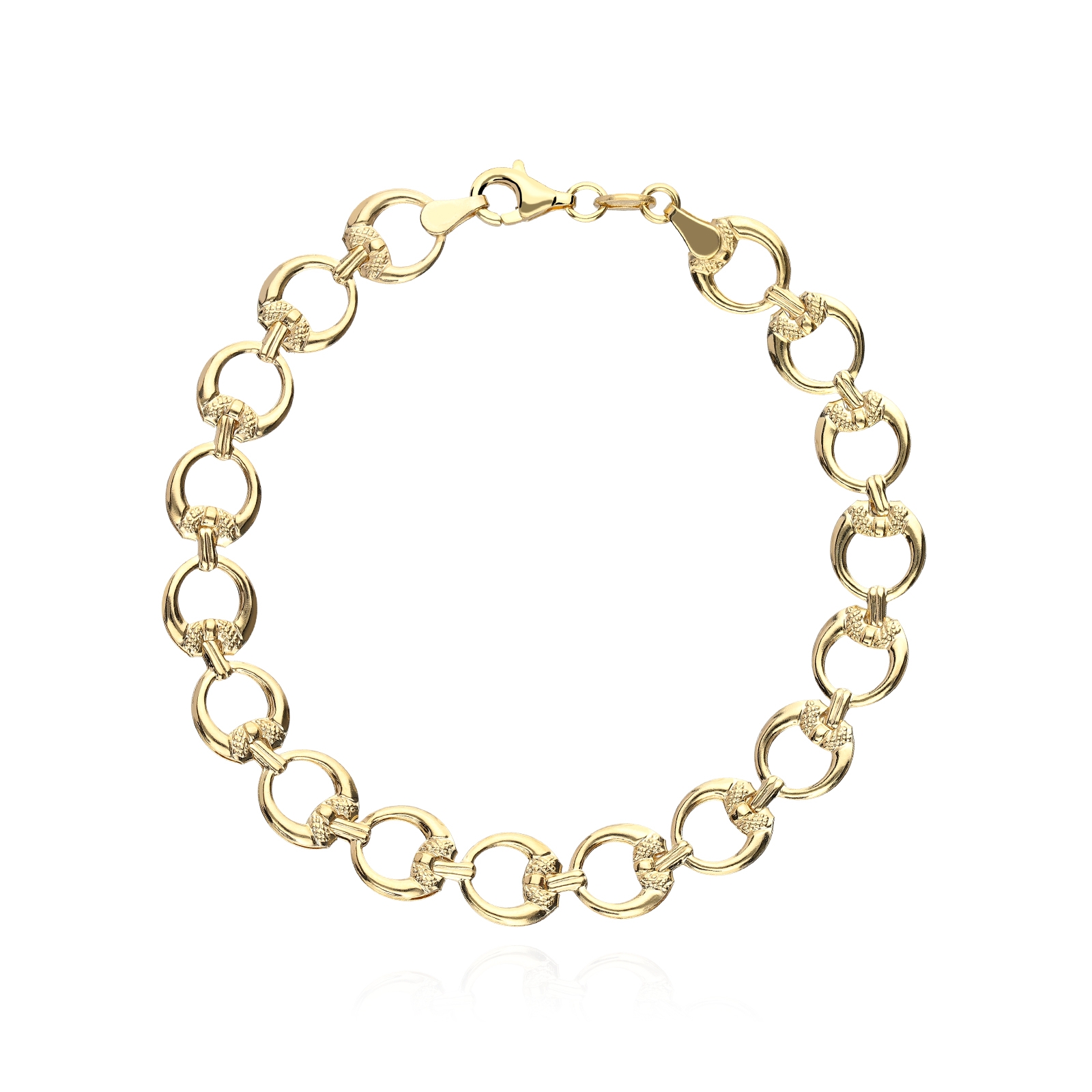 Pulsera "Greta" Plata con baño de Oro 18k - Joyerías Sánchez
