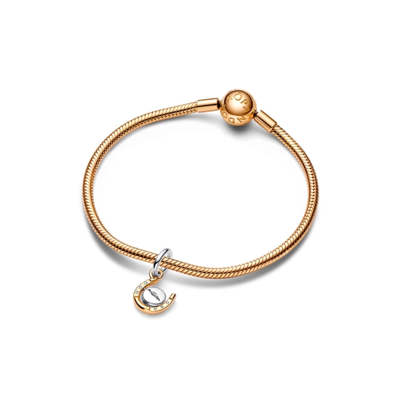Charm Pandora Colgante Herradura Disco Giratorio en Dos Tonos 762713C01 ...