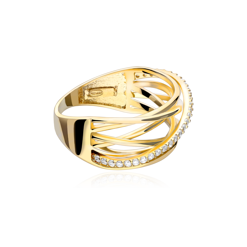 Anillo "Enlace" Oro 18k y circonitas - Joyerías Sánchez