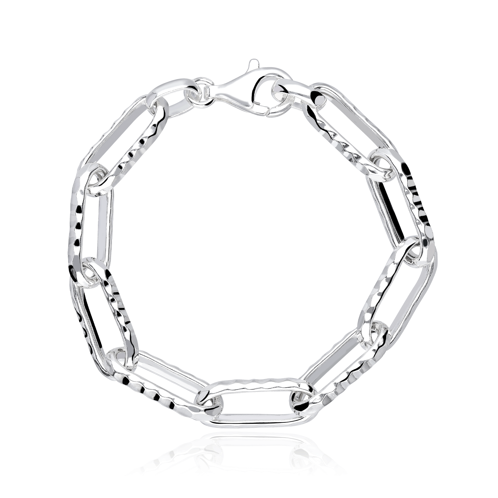 Pulsera plata primera ley eslabones "Jacob" - Joyerías Sánchez