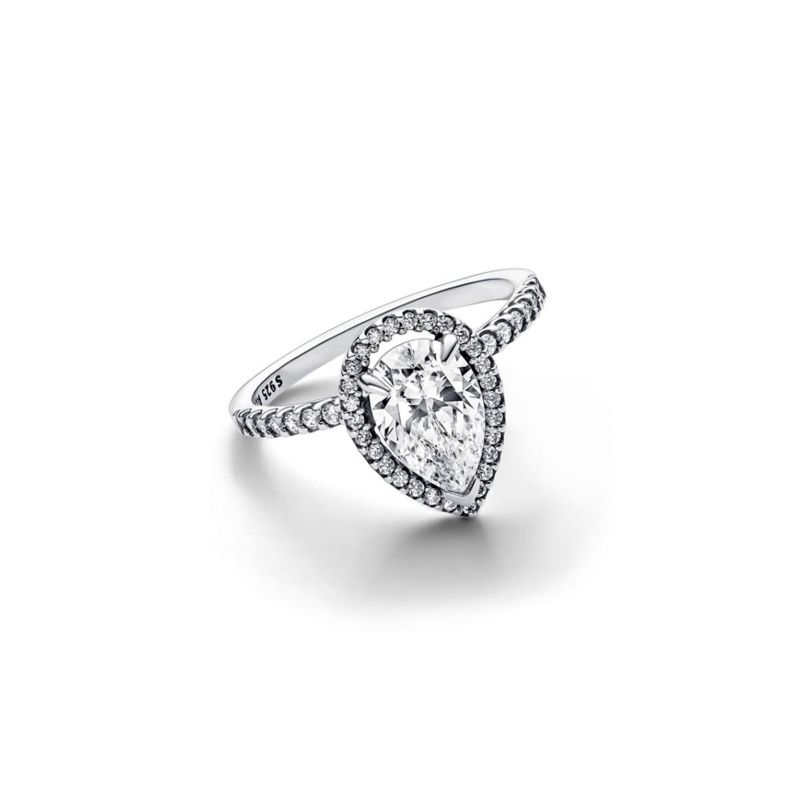 Anillo Pandora Halo Brillante Grande Corte Pera 193012C01 - Joyerías ...