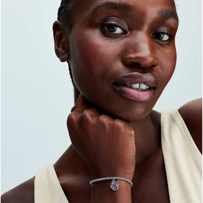 Charm Pandora Colgante en plata de ley Círculo Eternity Morado ...