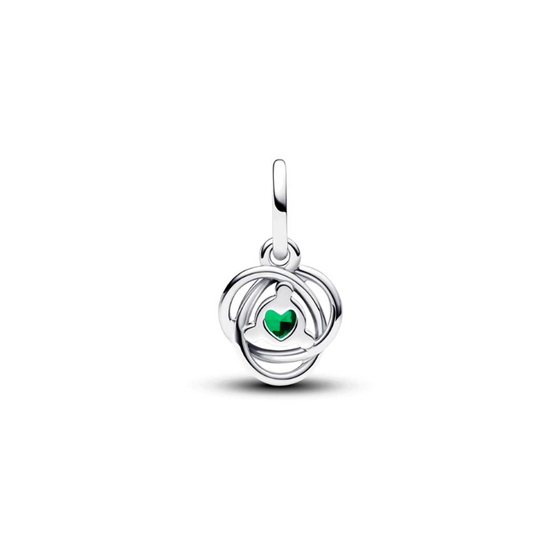 Charm Pandora Colgante Círculo de la Eternidad de Mayo verde 793125C05 ...