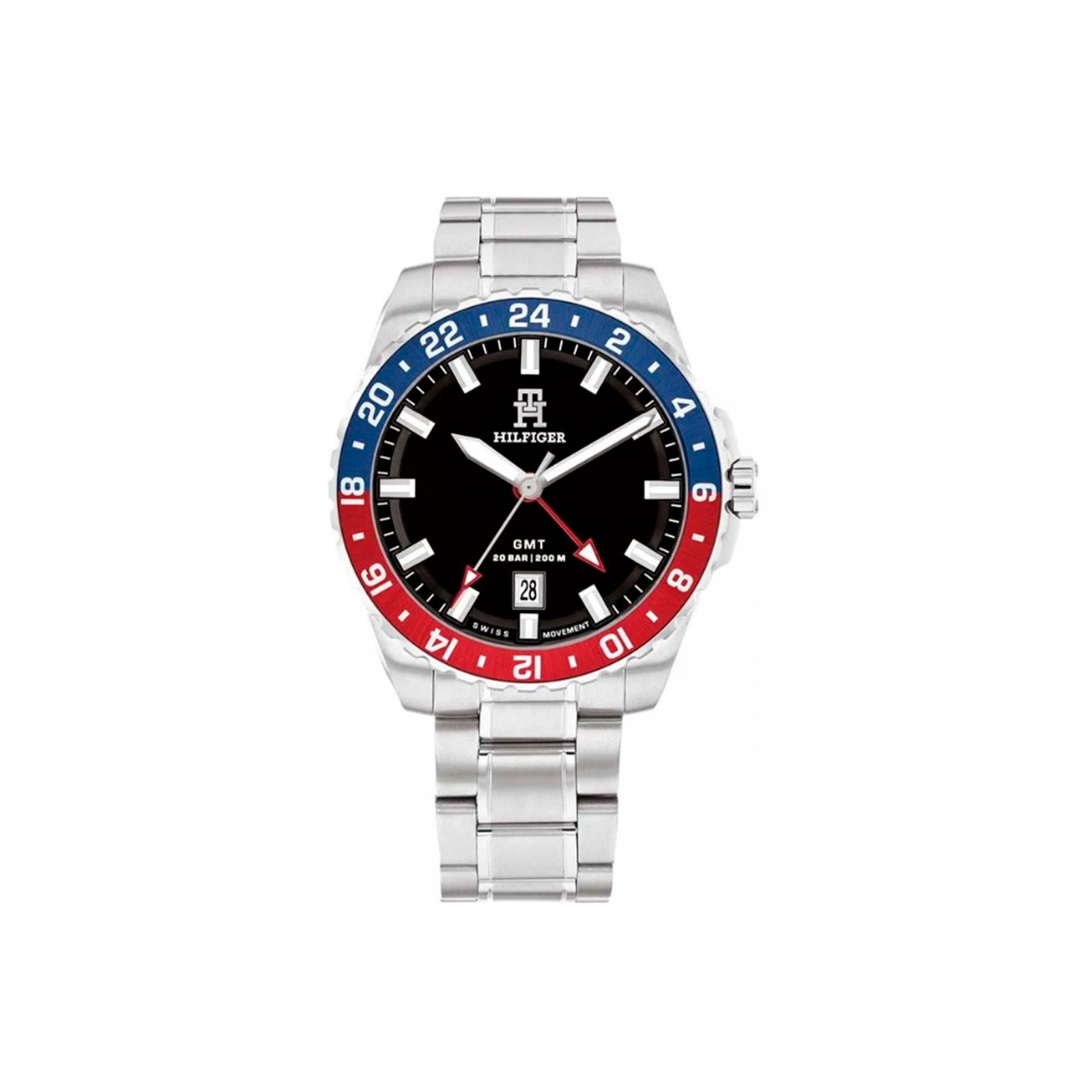Reloj Tommy Hilfiger TH85 Plateado y Negro Analógico Suizo 1792131 - Joyerías Sánchez