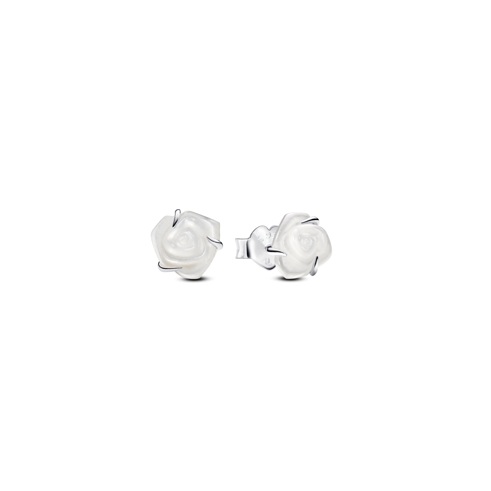 Pendientes Pandora Rosa Blanca Floreciendo 293209C01 - Joyerías Sánchez