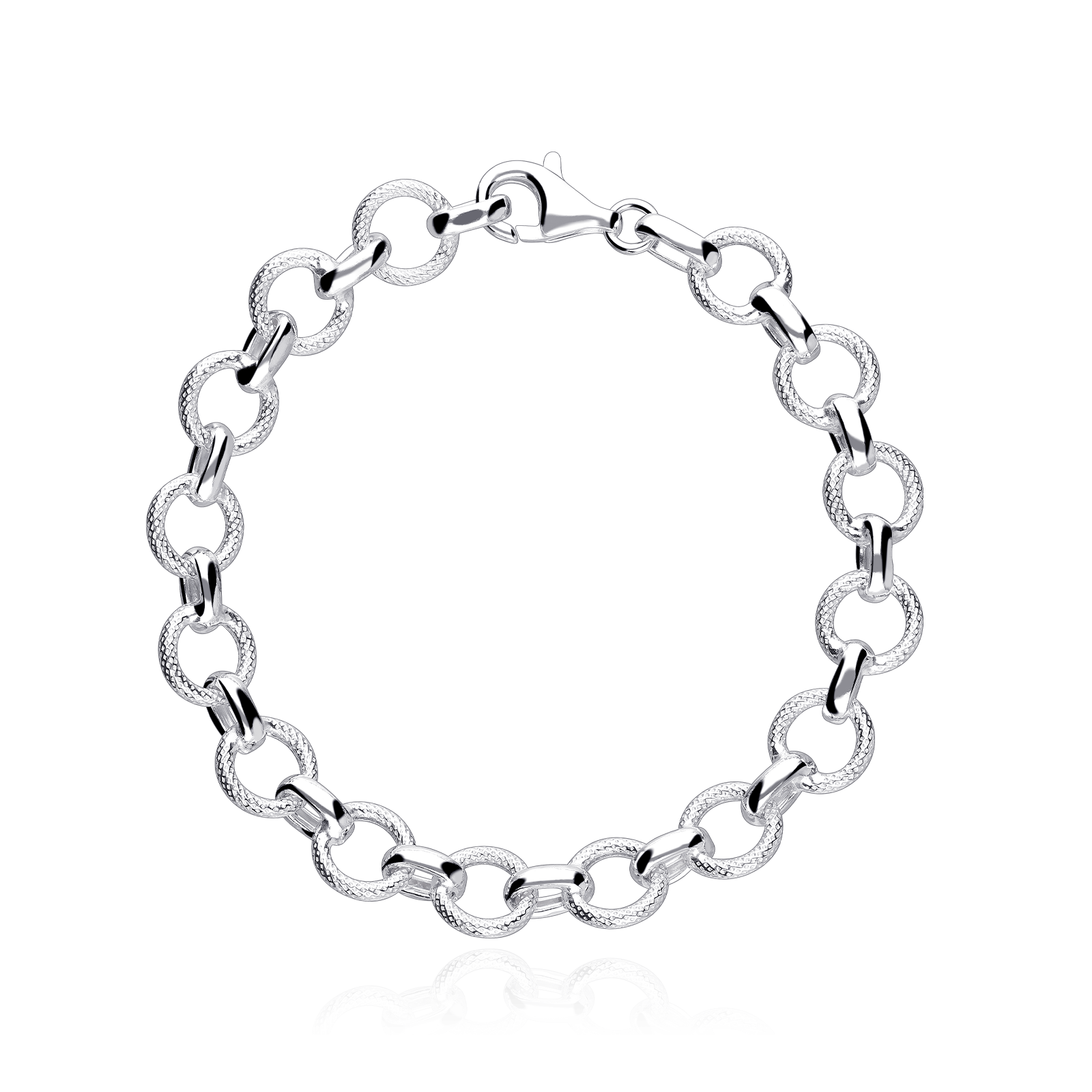 Pulsera plata primera ley eslabones "Bernat" - Joyerías Sánchez