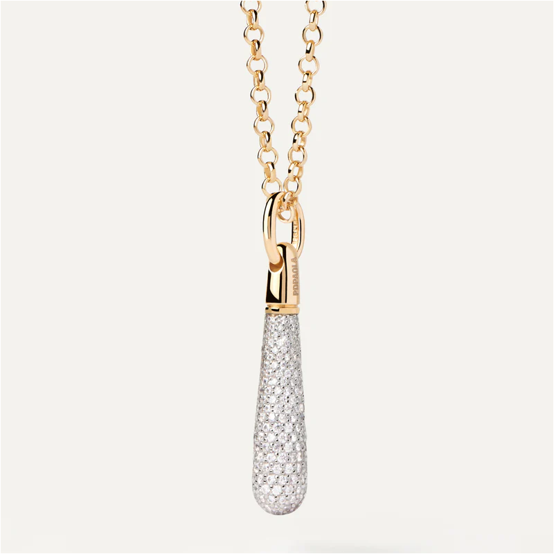 Colgante PdPaola Pavé Large Drop CO01-785-U - Joyerías Sánchez