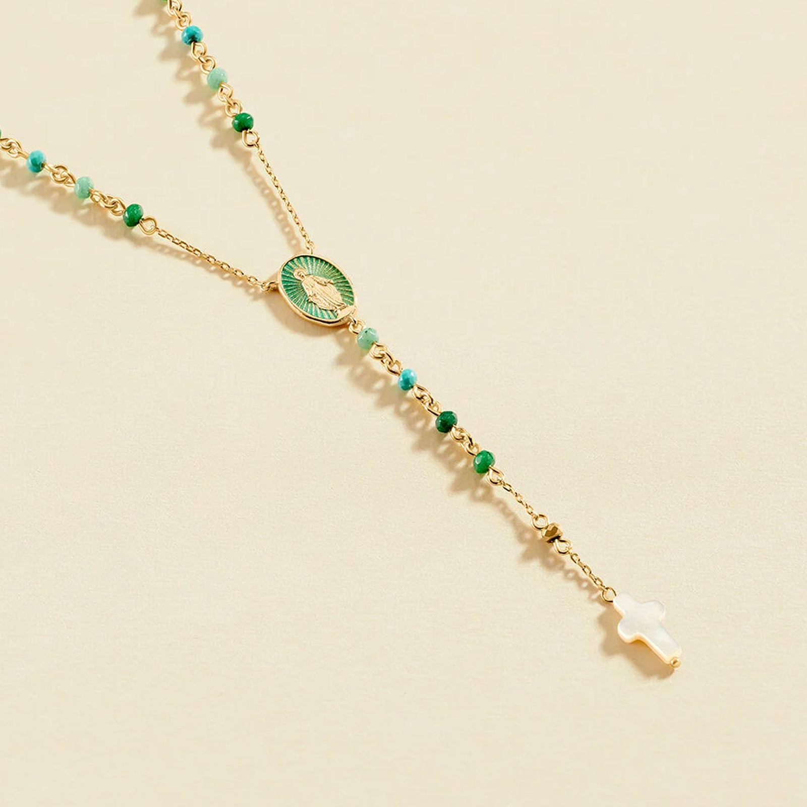 Collar Agatha Midi Sunset Verde 02680241-658-TU - Joyerías Sánchez