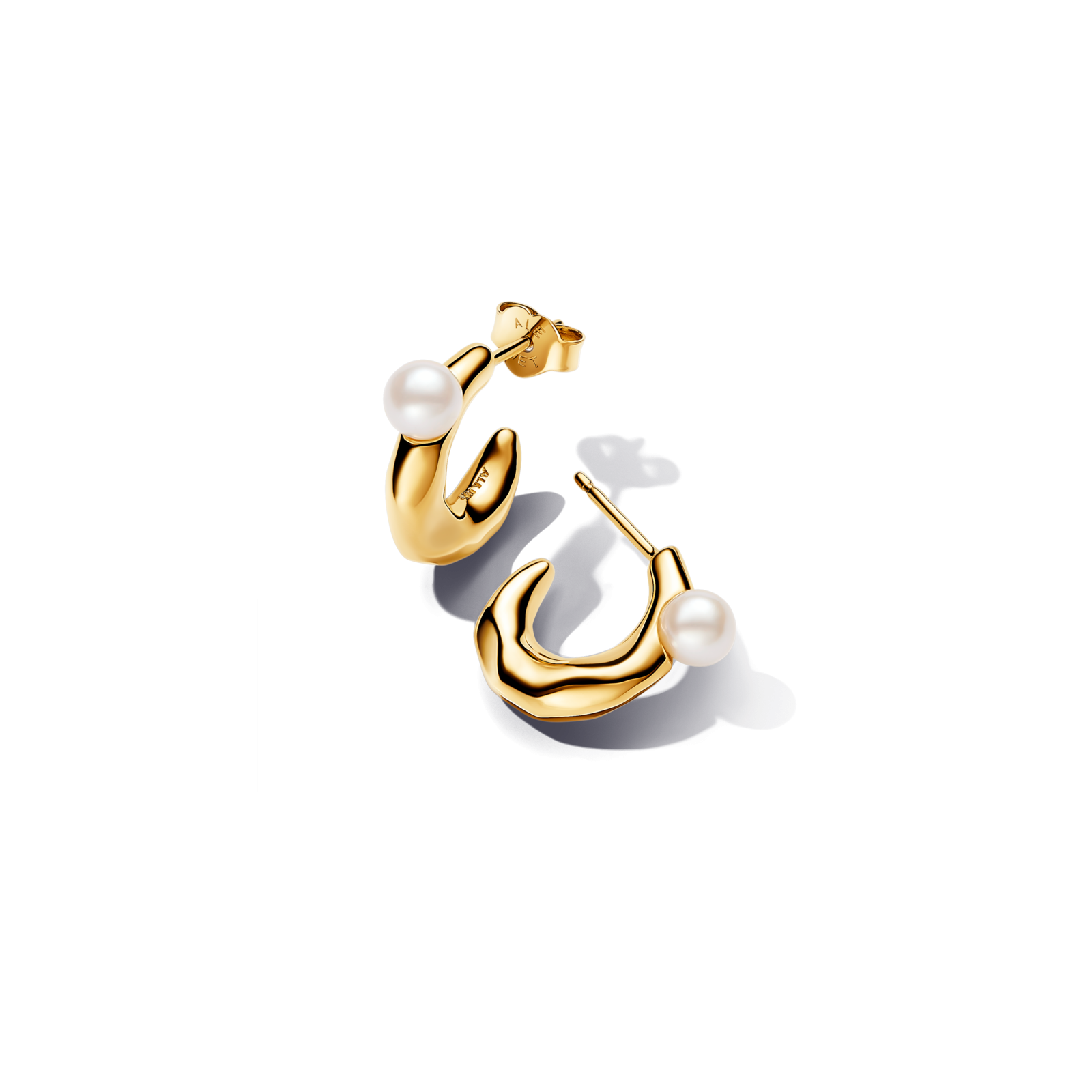 Pendientes Pandora Forma Orgánica y Perla Cultivada 263261C01