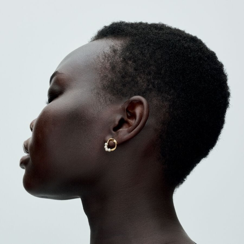 Pendientes Pandora Círculo y Perlas Cultivadas 263276C01