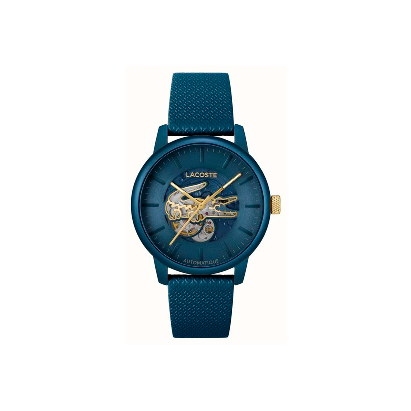 Reloj Lacoste Hombre correa piel azul 2011385 - Joyería Sánchez