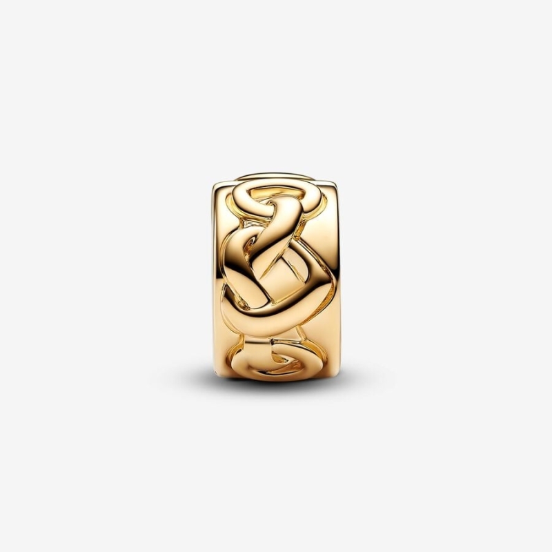 Pandora Charm de Clip Corazones Anudados 768035C00 - Joyerías Sánchez