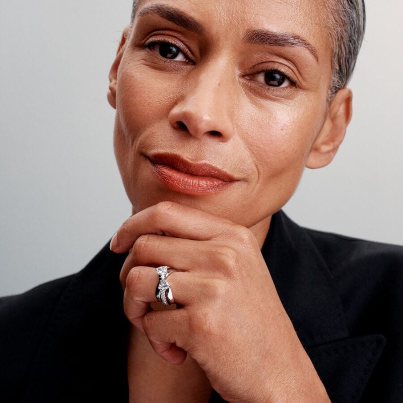 Anillo Pandora lazo doble 193553C01 - Joyerías Sánchez