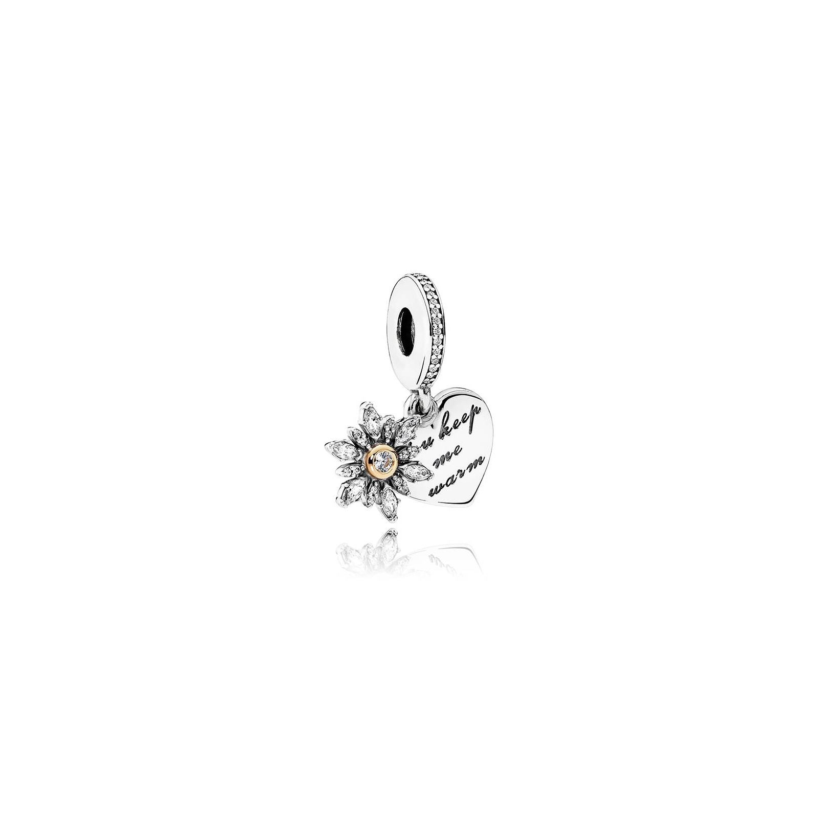 Charm colgante Corazón de Copo de Nieve 792012CZ