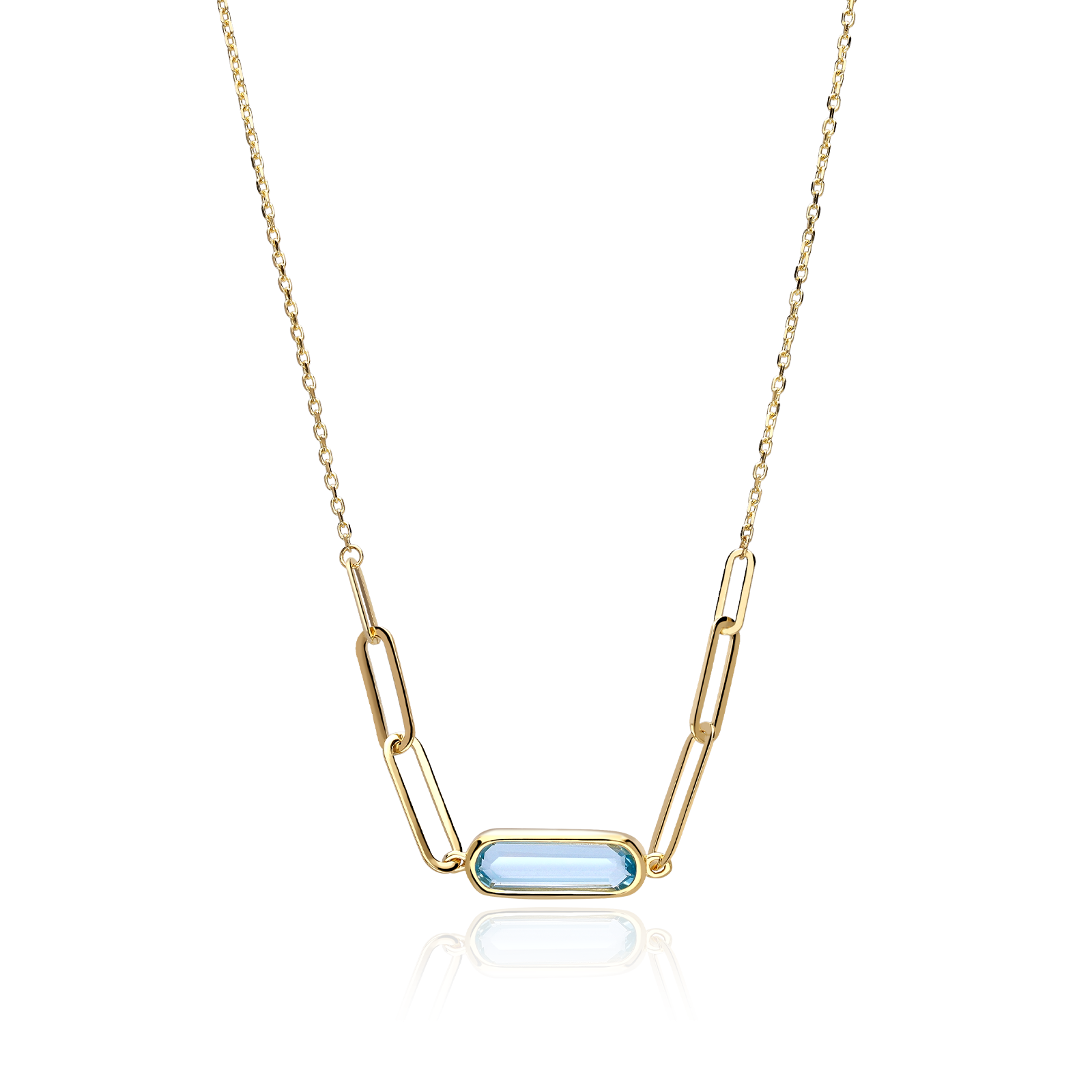 Gargantilla Oro 18k Piedra Azul "Blau" - Joyerías Sánchez