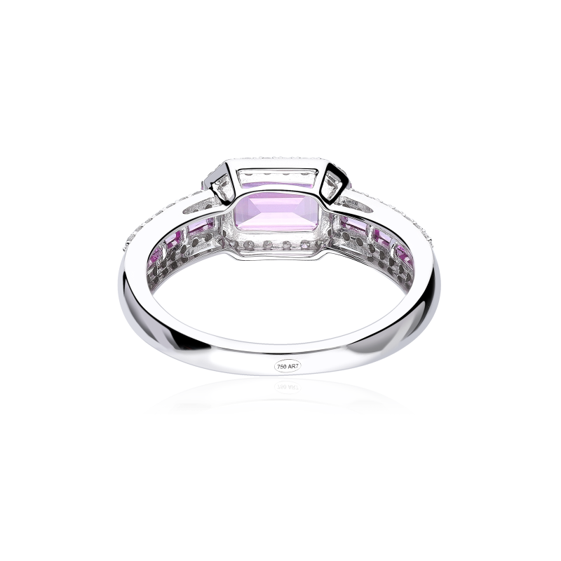 Anillo Oro 18k, topacio y diamantes 0.25cts "Garzanti" - Joyerías Sánchez