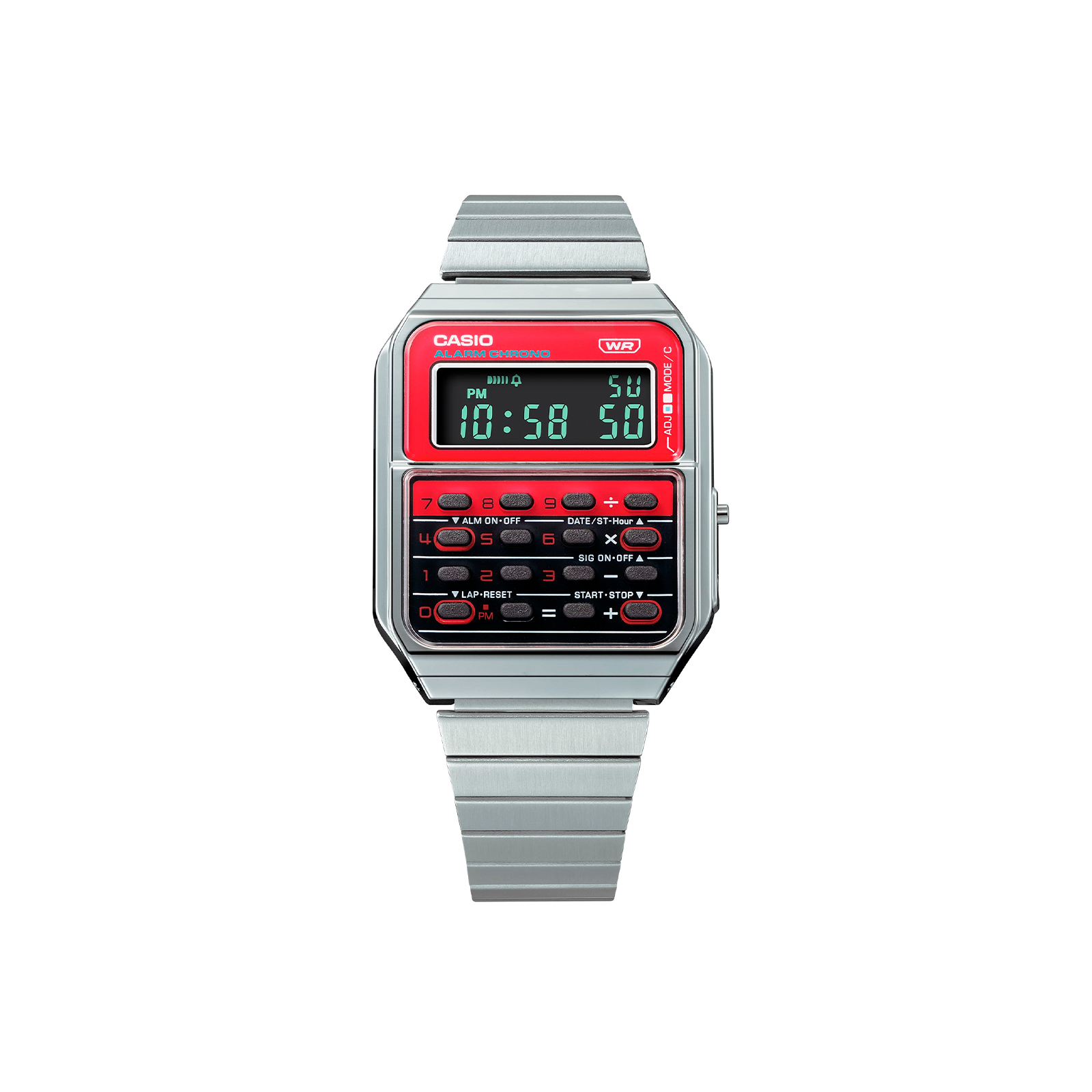 Reloj Casio Vintage Rojo y Negro CA-500WE-4BEF - Joyería Sánchez
