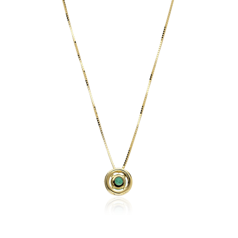 Gargantilla Oro 18k, esmeralda y diamantes 0.085cts "Elora" - Joyerías ...