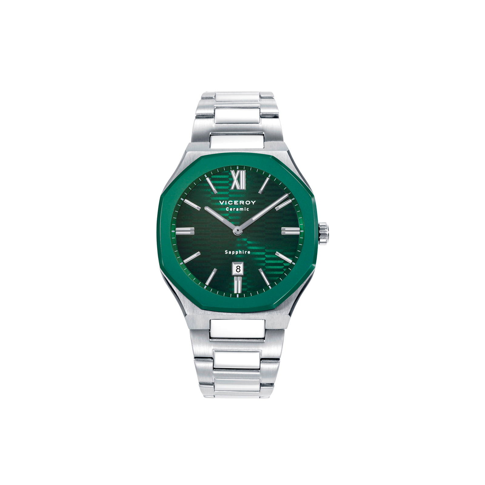 Reloj Viceroy Hombre Acero Bisel Cerámica IP Verde 45011-63 - Joyerías Sánchez