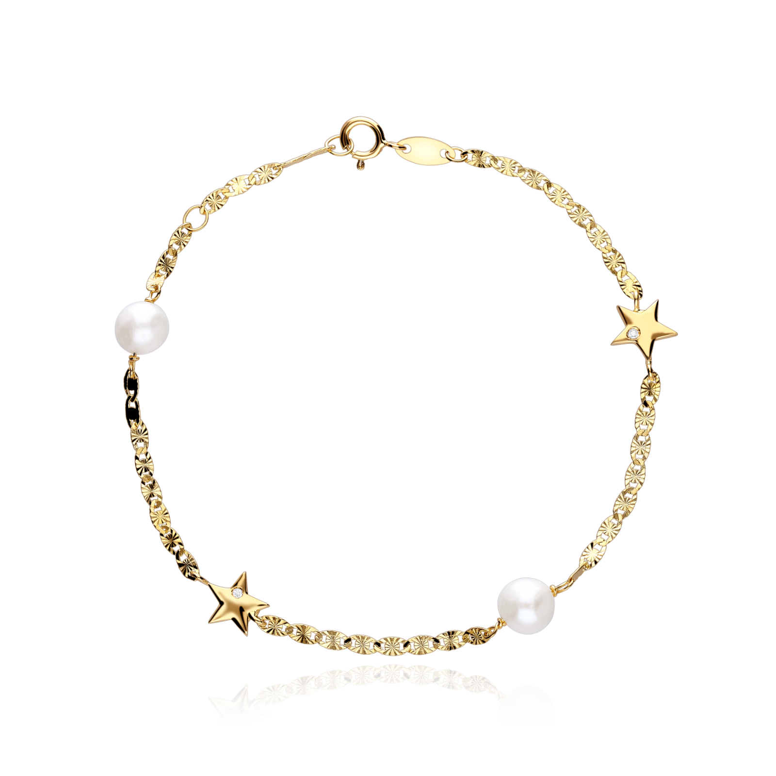 Pulsera Oro 18 k Diamantes y Perlas Cultivadas "Düben" - Joyerías Sánchez