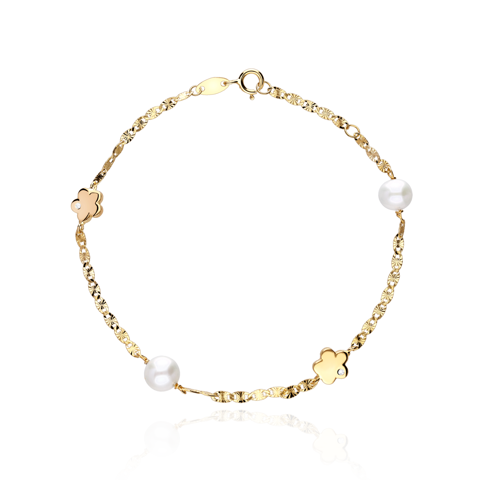 Pulsera Oro 18 k Diamantes y Perlas Cultivadas "Breisig" - Joyerías Sánchez