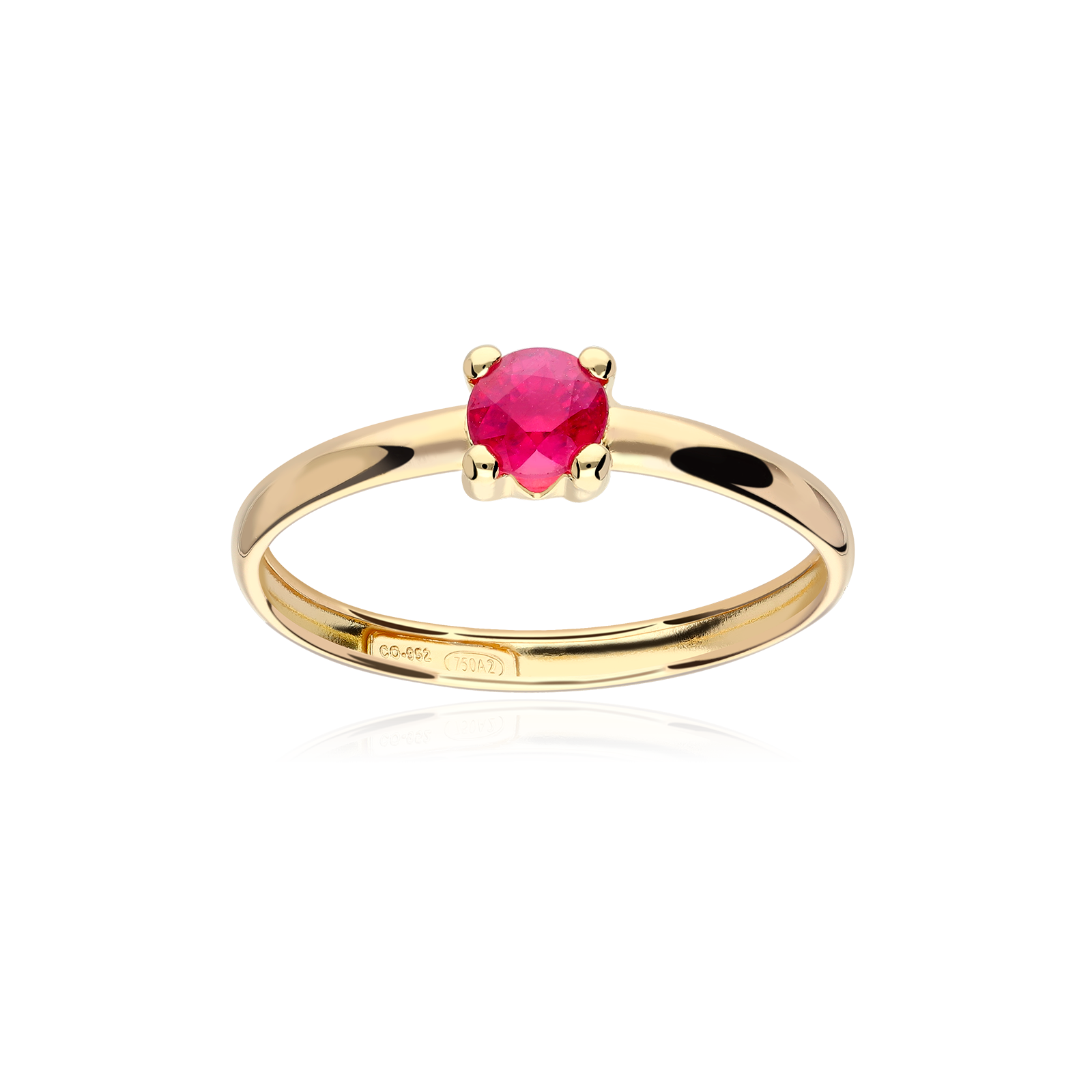 ANILLO "FOUR" RUBÍ ORO 18K