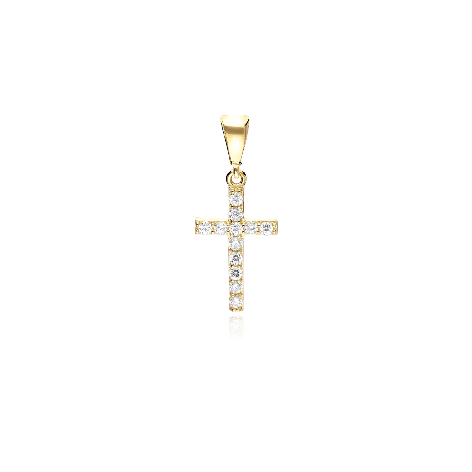 Cruz Oro 18k con Circonitas "Alfeld" - Joyerías Sánchez
