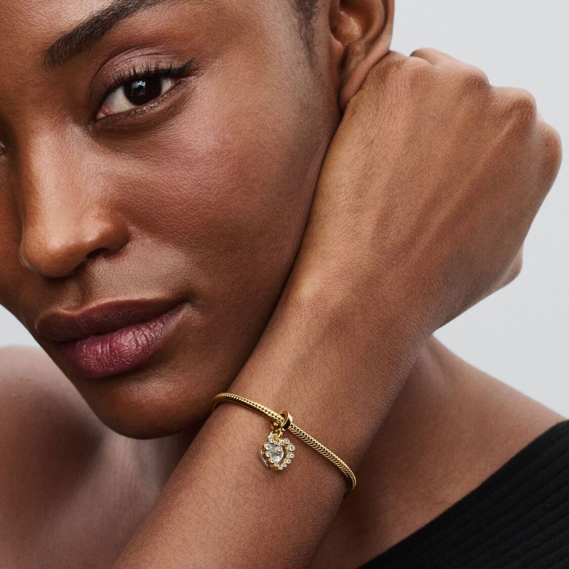 Charm Colgante Doble con un recubrimiento en oro de 14k Corazón ...