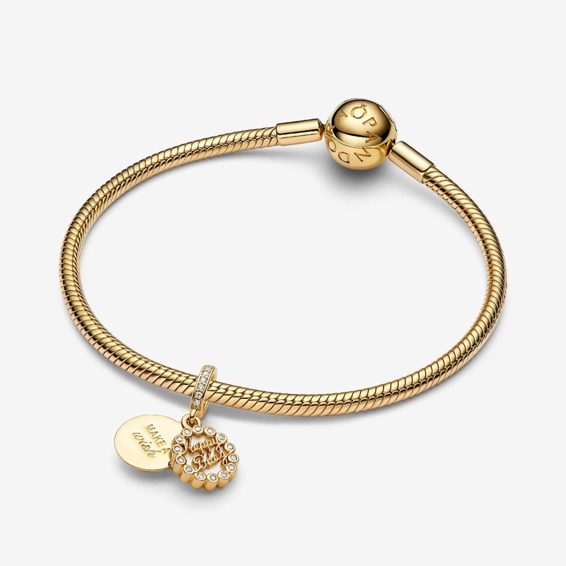 Charm Pandora Colgante Tarta Feliz Cumpleaños 763787C01- Joyerías Sánchez