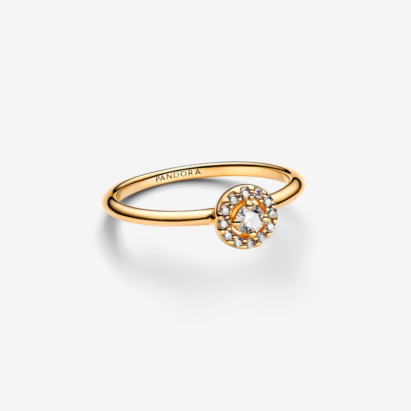 Anillo Pandora Halo Redondo Pavé 163554C01 - Joyerías Sánchez