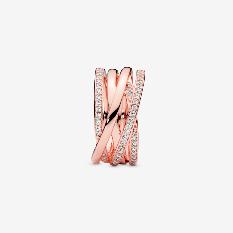 Anillo Pandora Rose Entrelazado 180919CZ - Joyerías Sánchez